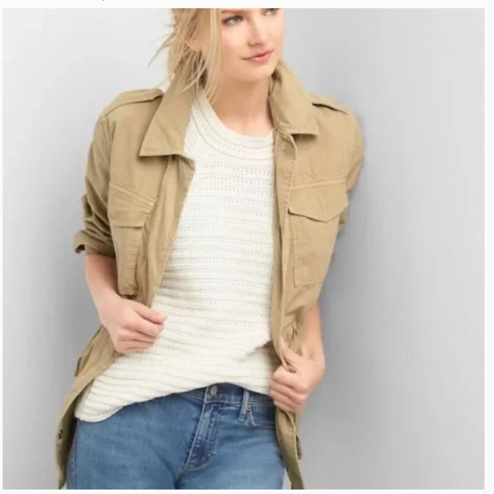 Gap Tan Cotton Utility Jacket - Gem